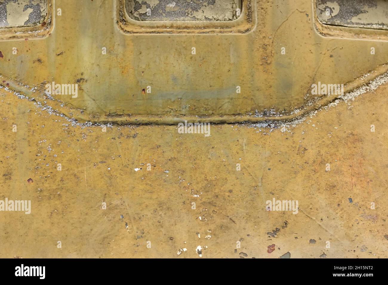 Photo of old and rusty military vehicle armored surface plate with windows Stock Photo - Alamy