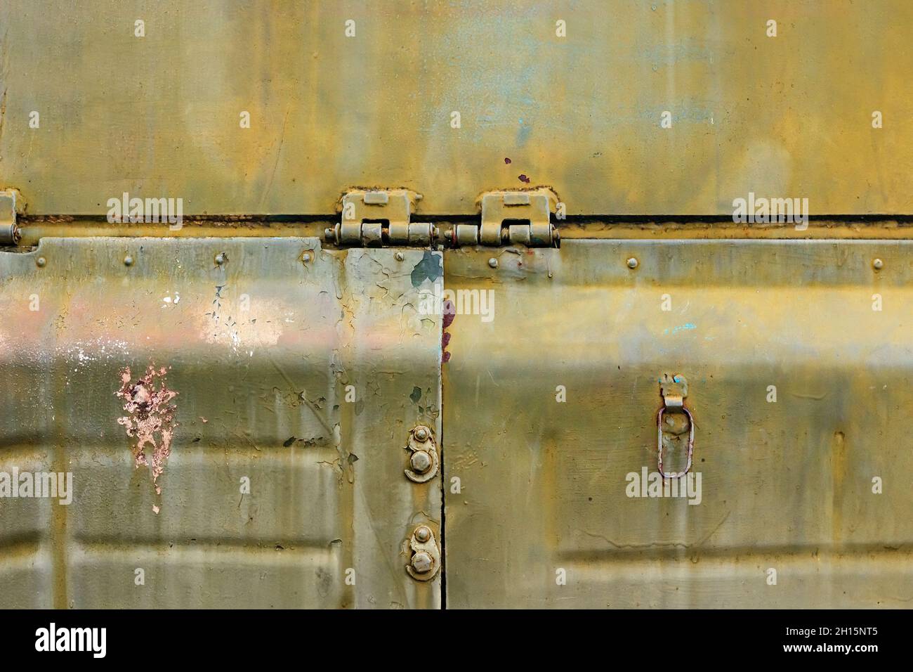 Photo of old and rusty military vehicle armored surface plates Stock ...