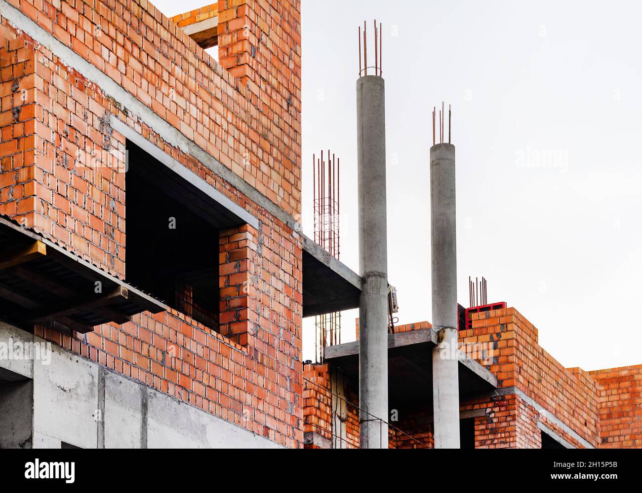 Photo of house building construction sight Stock Photo - Alamy