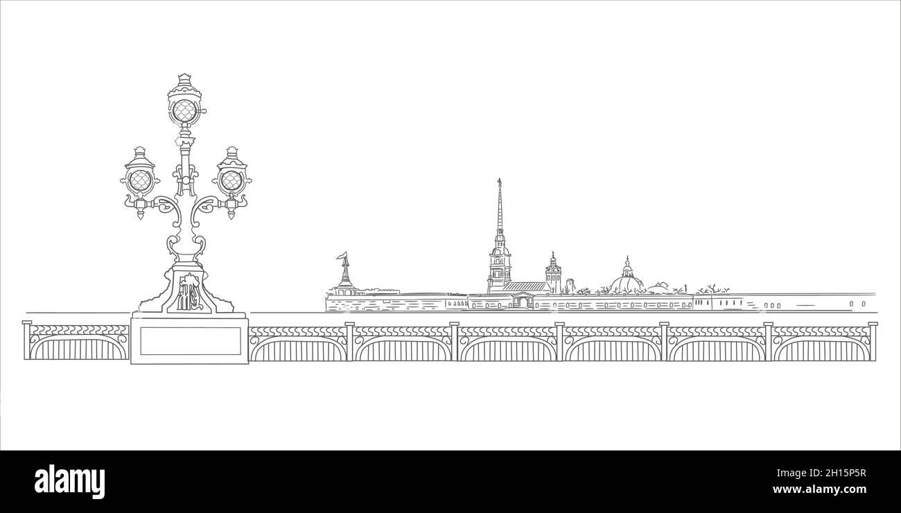 Saint Petersburg, Russia, Landmark, Peter and Paul fortress, Peter and Paul Cathedral, Trinity ...