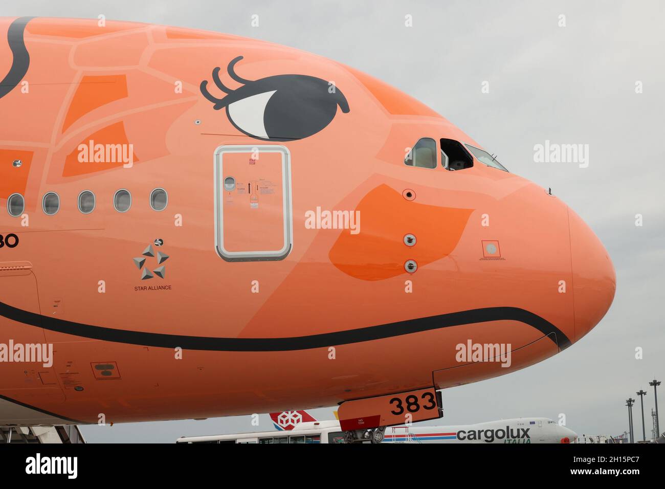 Narita, Japan. 16th Oct, 2021. The world's largest passenger plane ...