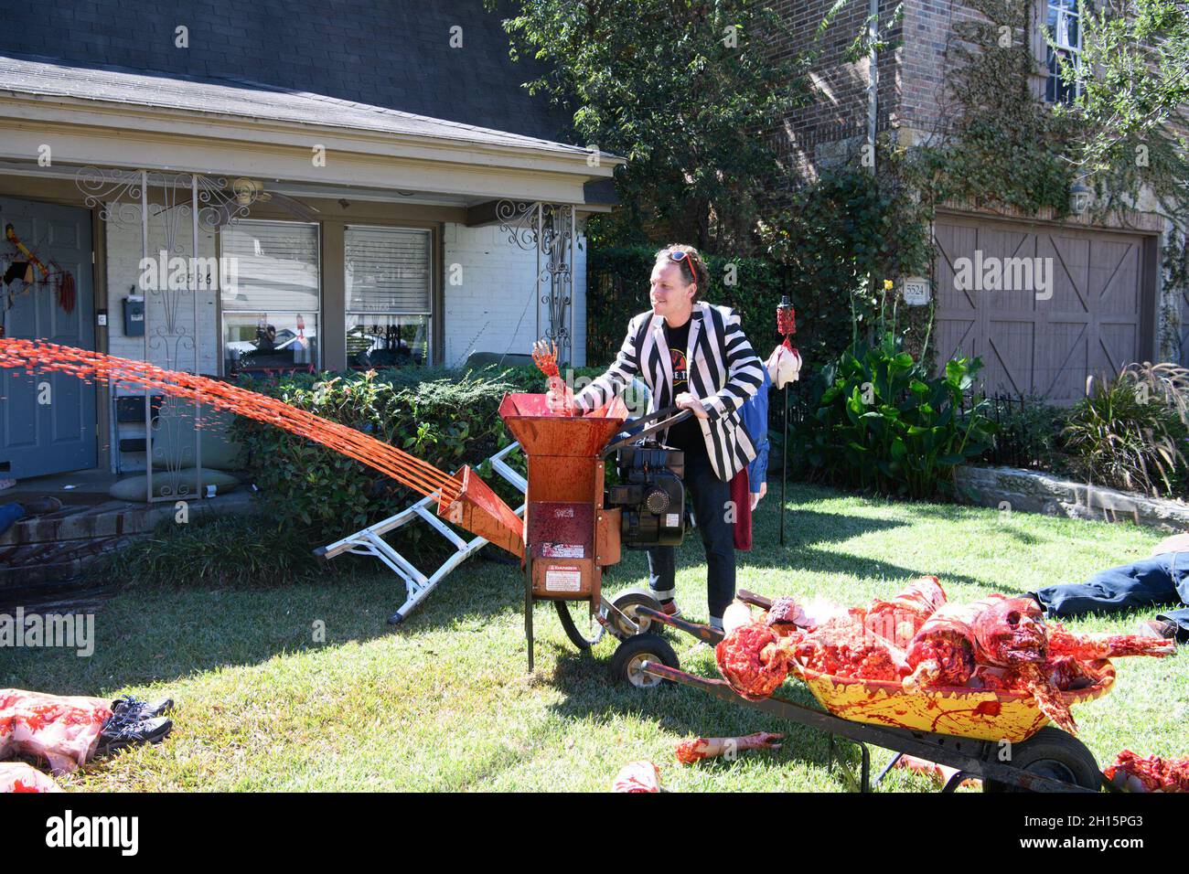 Dallas, Texas, USA. 16th Oct, 2021. Artist STEVEN NOVAK improved upon ...