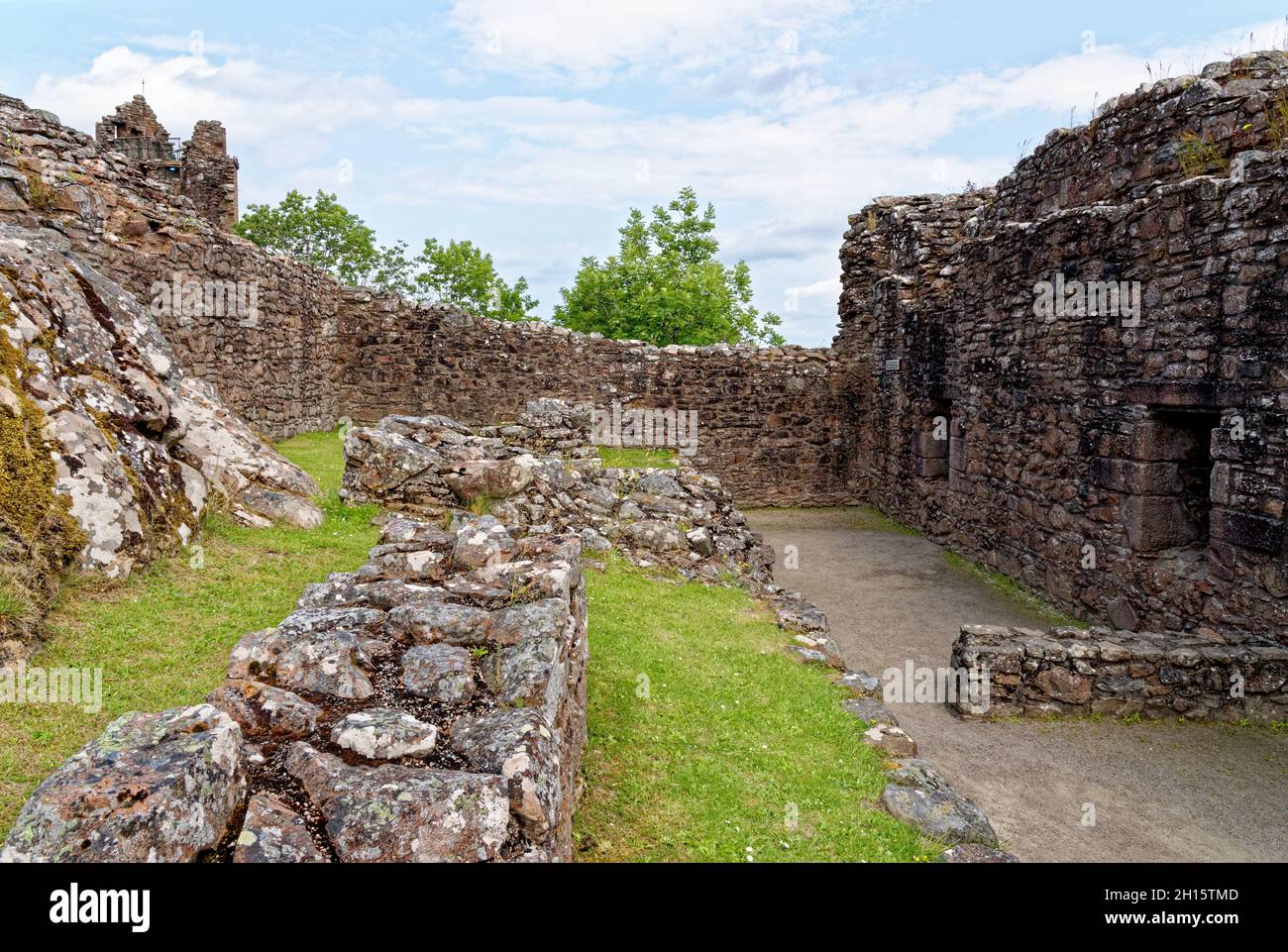 Scottish tourist attraction - Ruins of Urquhart Castle on the western ...
