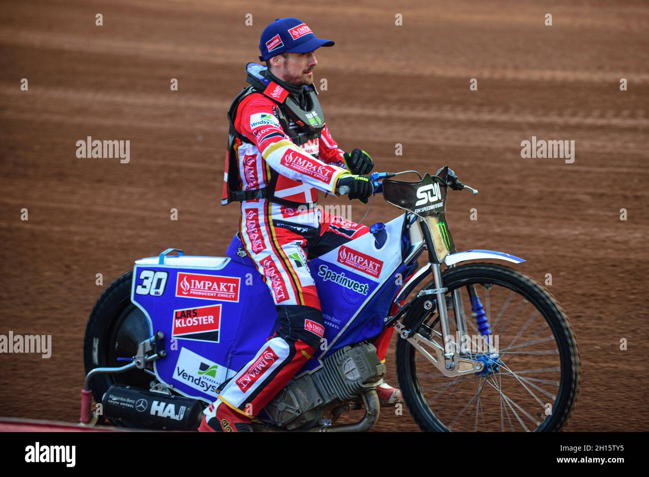 MANCHESTER, UK. OCT 16TH Leon Madsen of Denmark on the parade during ...