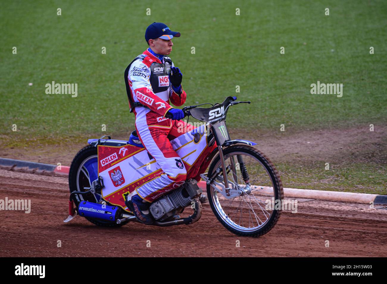 MANCHESTER, UK. OCT 16TH Jakub Miskowiak of Poland on the parade during ...