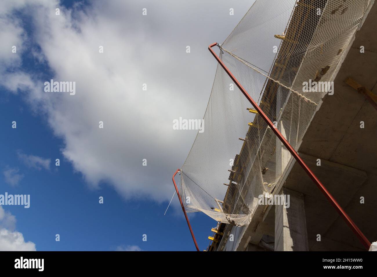 Construction Safety Net A Construction Mesh That Prevents Objects From Falling From A Building