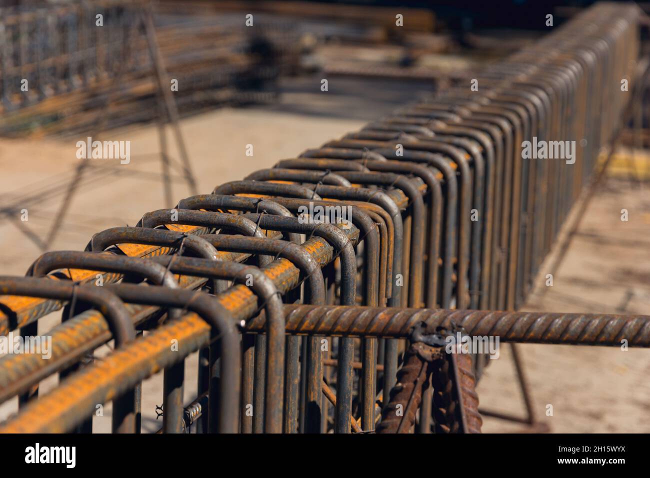 Rebar for monolithic work. Billet from reinforcement for concreting ...