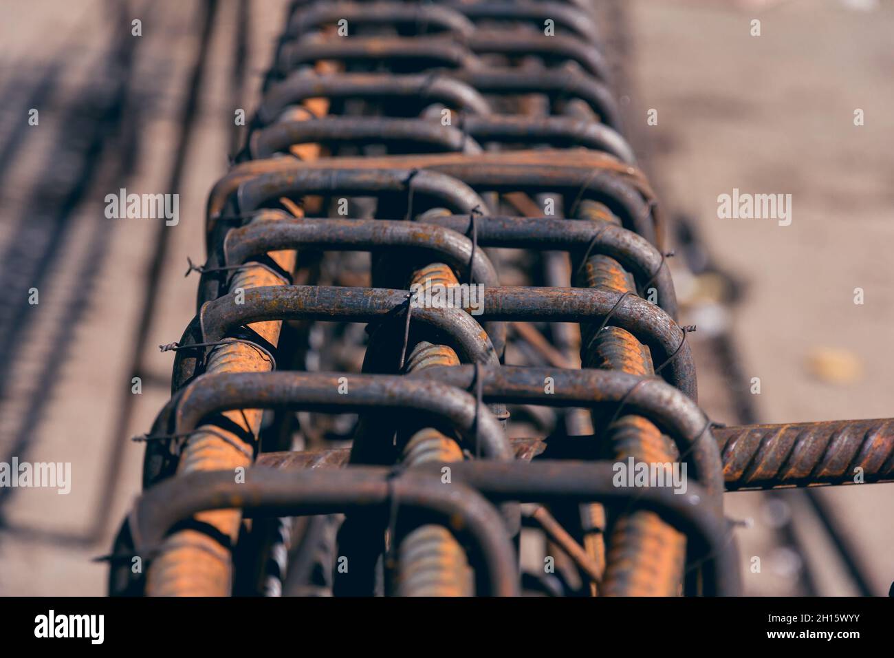 Rebar for monolithic work. Billet from reinforcement for concreting ...