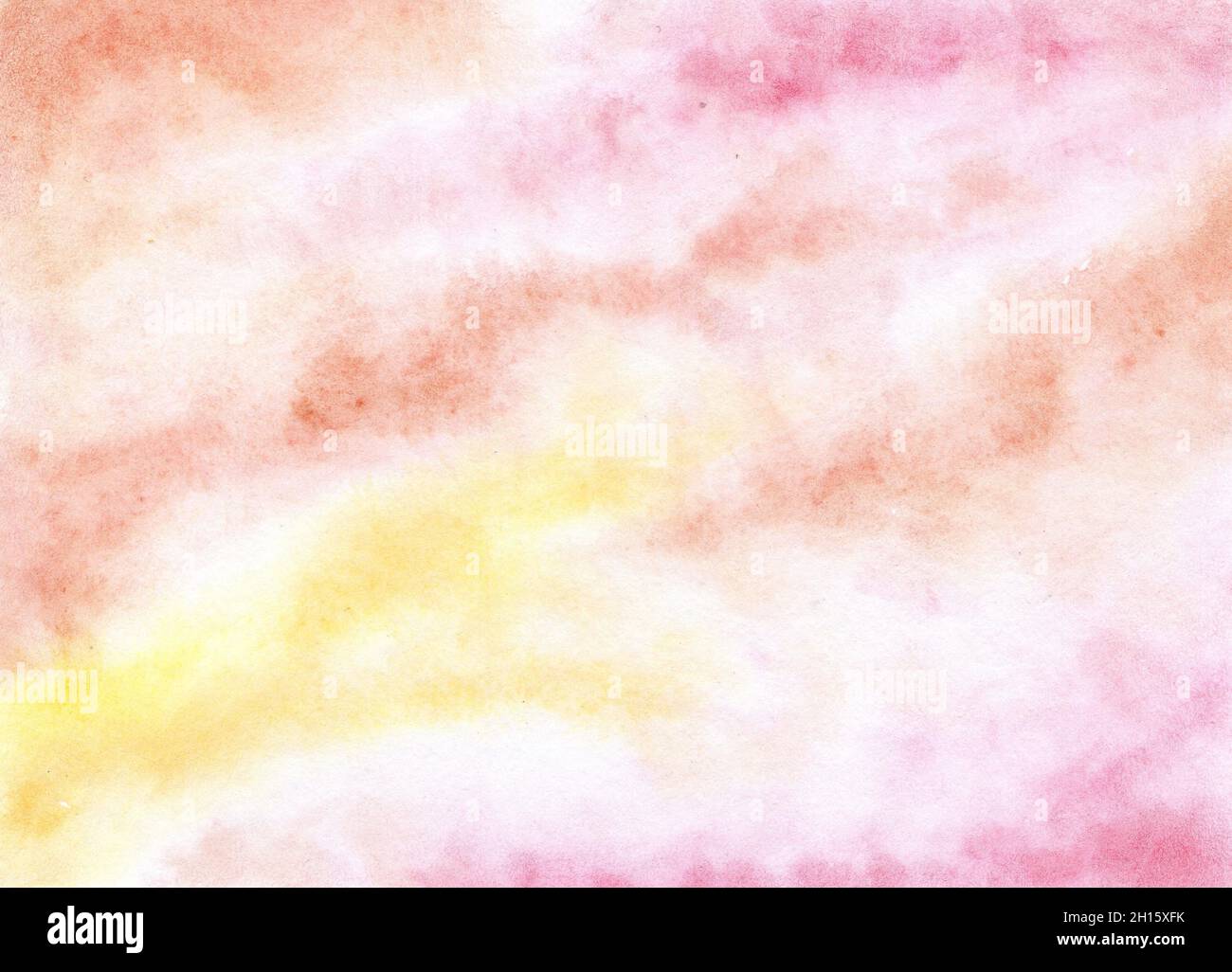 Watercolor painting Pink yellow gradient background. Pastel gradient ...