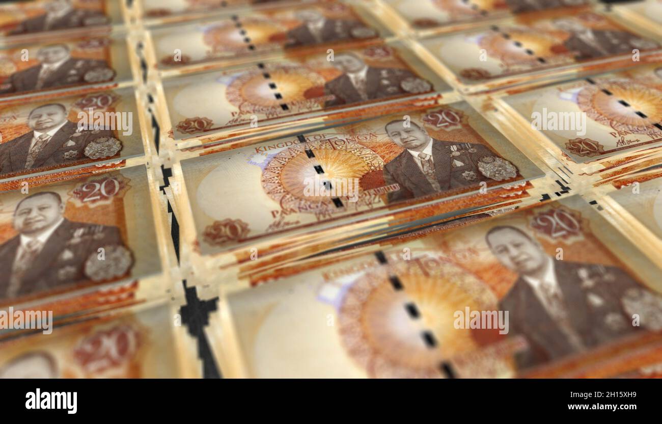 3D Illustration of 20 Tonga Paanga Money Banknote Stock Photo - Alamy