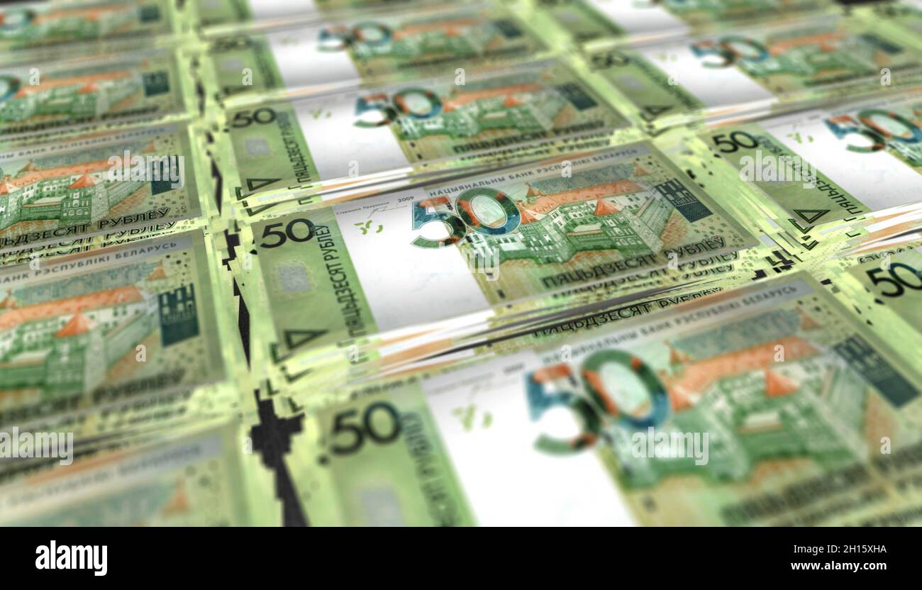 3D Illustration of 50 Belarus Roubles Money Banknote Stock Photo - Alamy