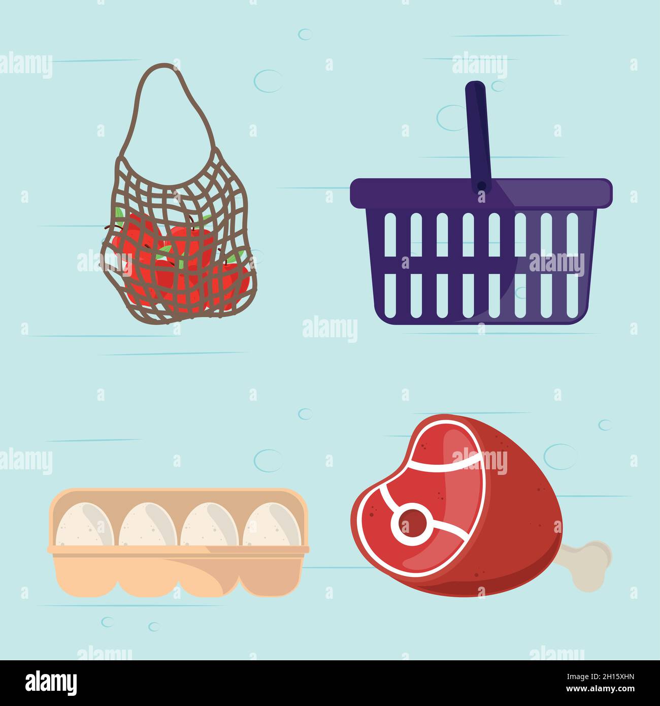 fresh food grocery Stock Vector Image & Art - Alamy