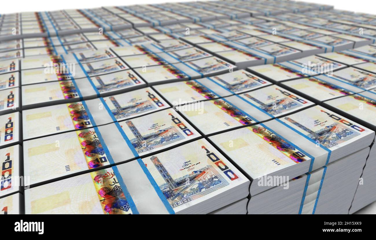 3D Illustration of 1000 Algerian Money Algeria Banknote Stock Photo - Alamy