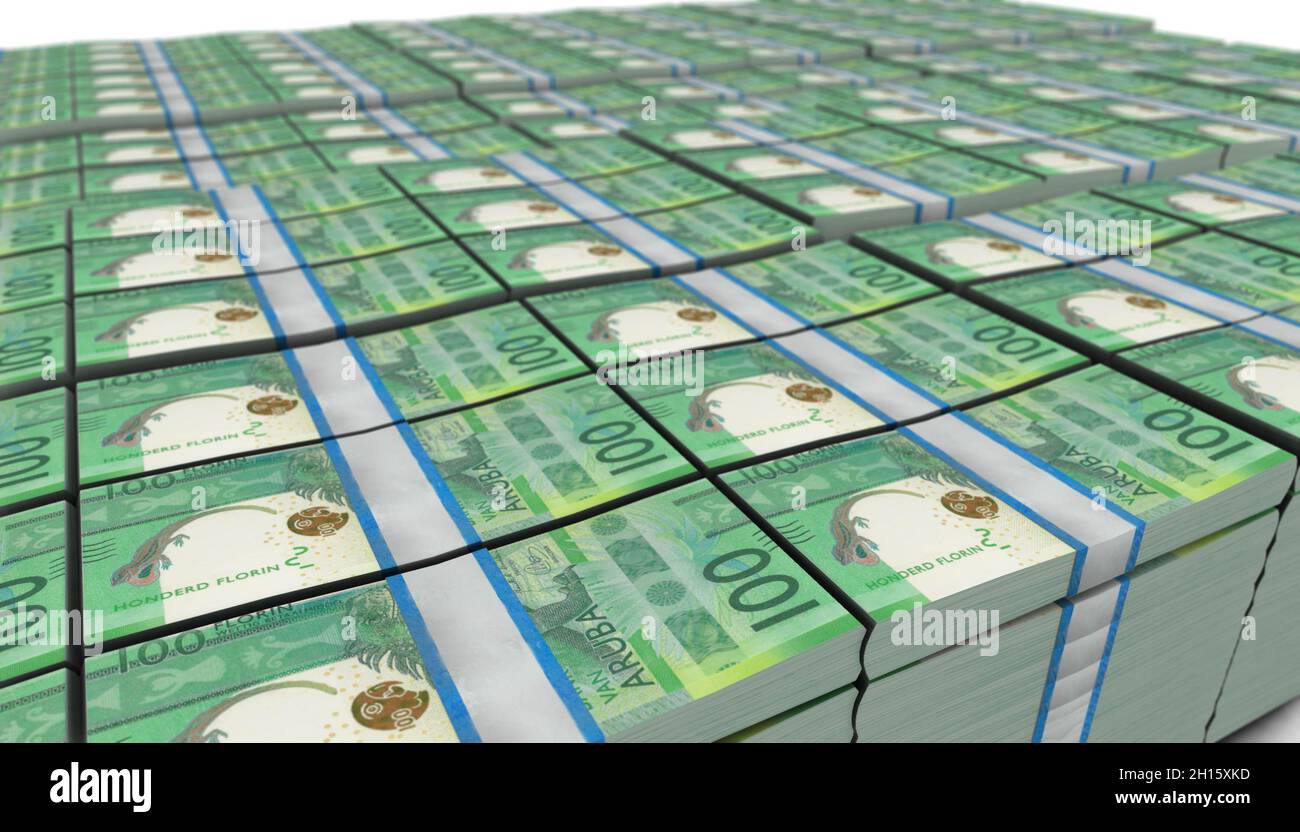 3D Illustration of 100 Aruba Florin Banknote Stock Photo - Alamy