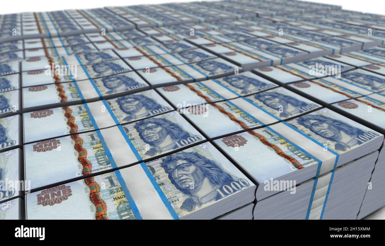 3D Illustration of 1000 Hungary Forint Banknote Stock Photo - Alamy