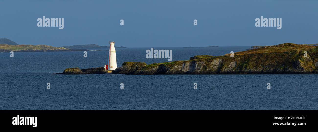 Copper Point Lighthouse, Long Island, County Cork, Ireland Stock Photo ...