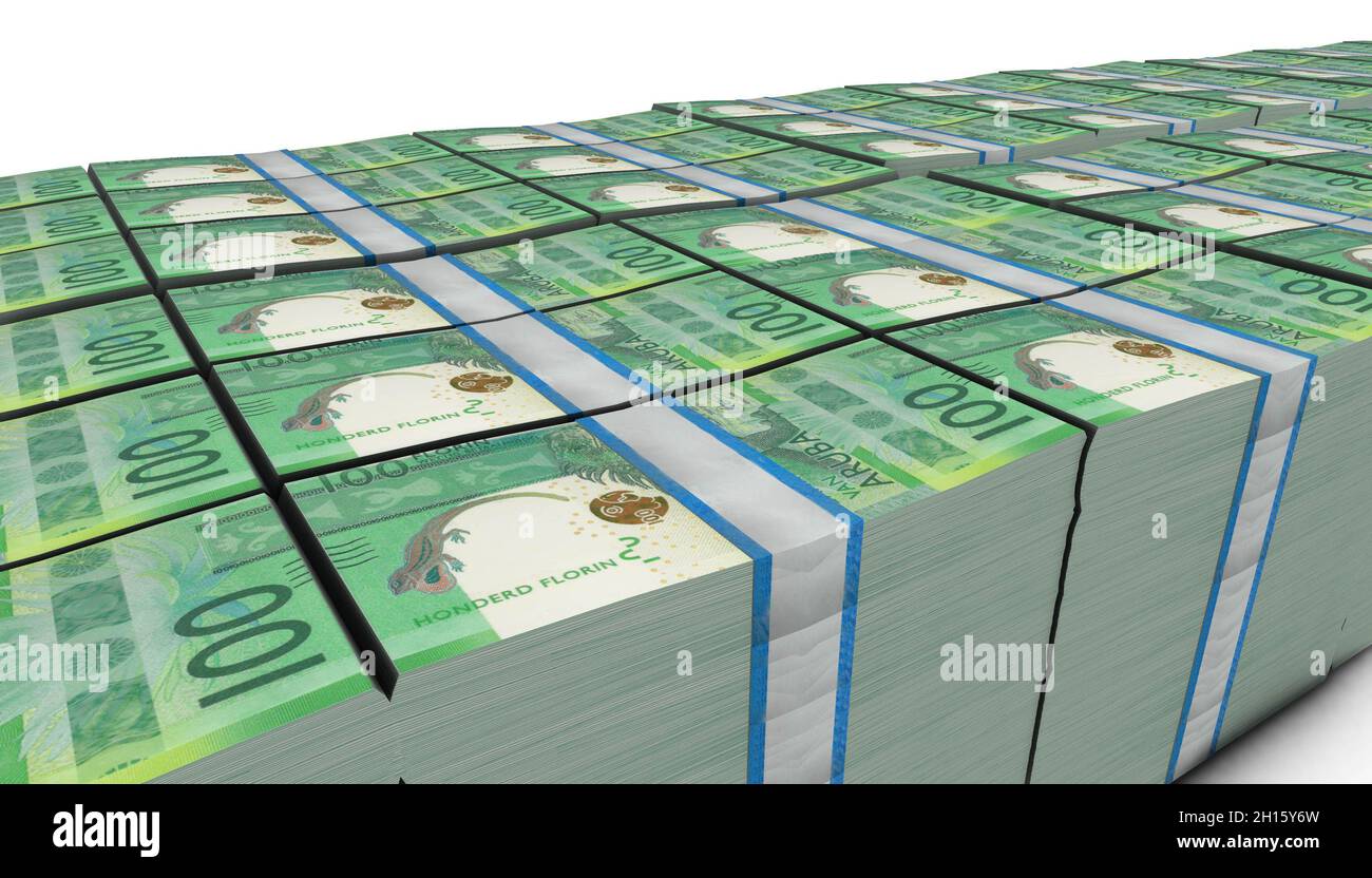 3D Illustration 100 Aruba Florin money banknote Stock Photo - Alamy