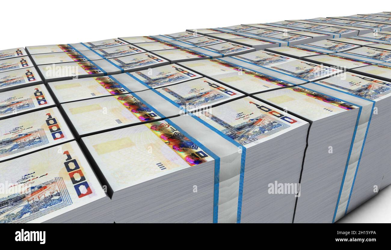 3D Illustration 1000 Dinars Algeriam money banknote Stock Photo - Alamy