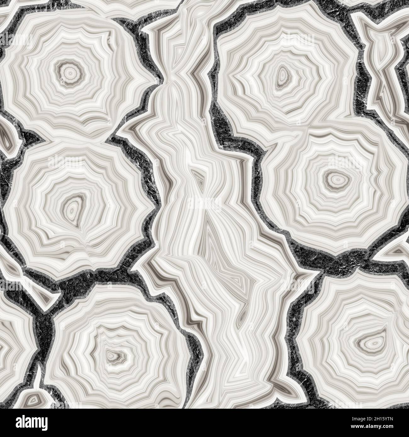 Seamless banded agate geode marble rock with gray stone edge surface ...