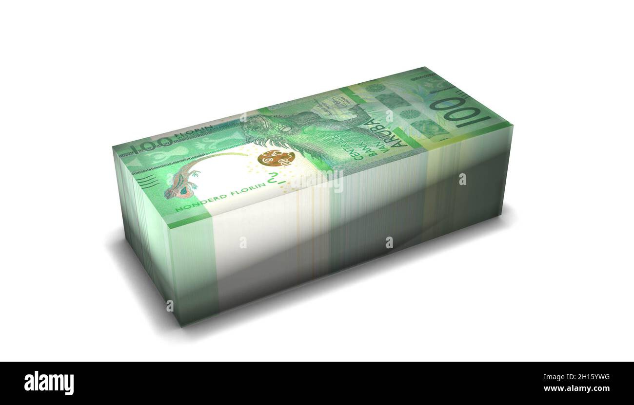 3D Illustration of 100 Aruba Florin Money Stock Photo - Alamy