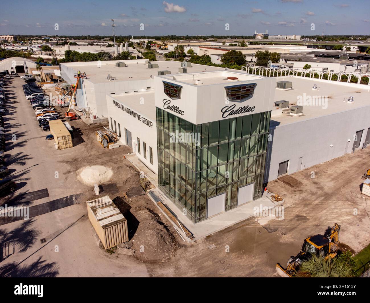 Aerial photo of the new Ocean Cadillac Miami FL USA Stock Photo - Alamy