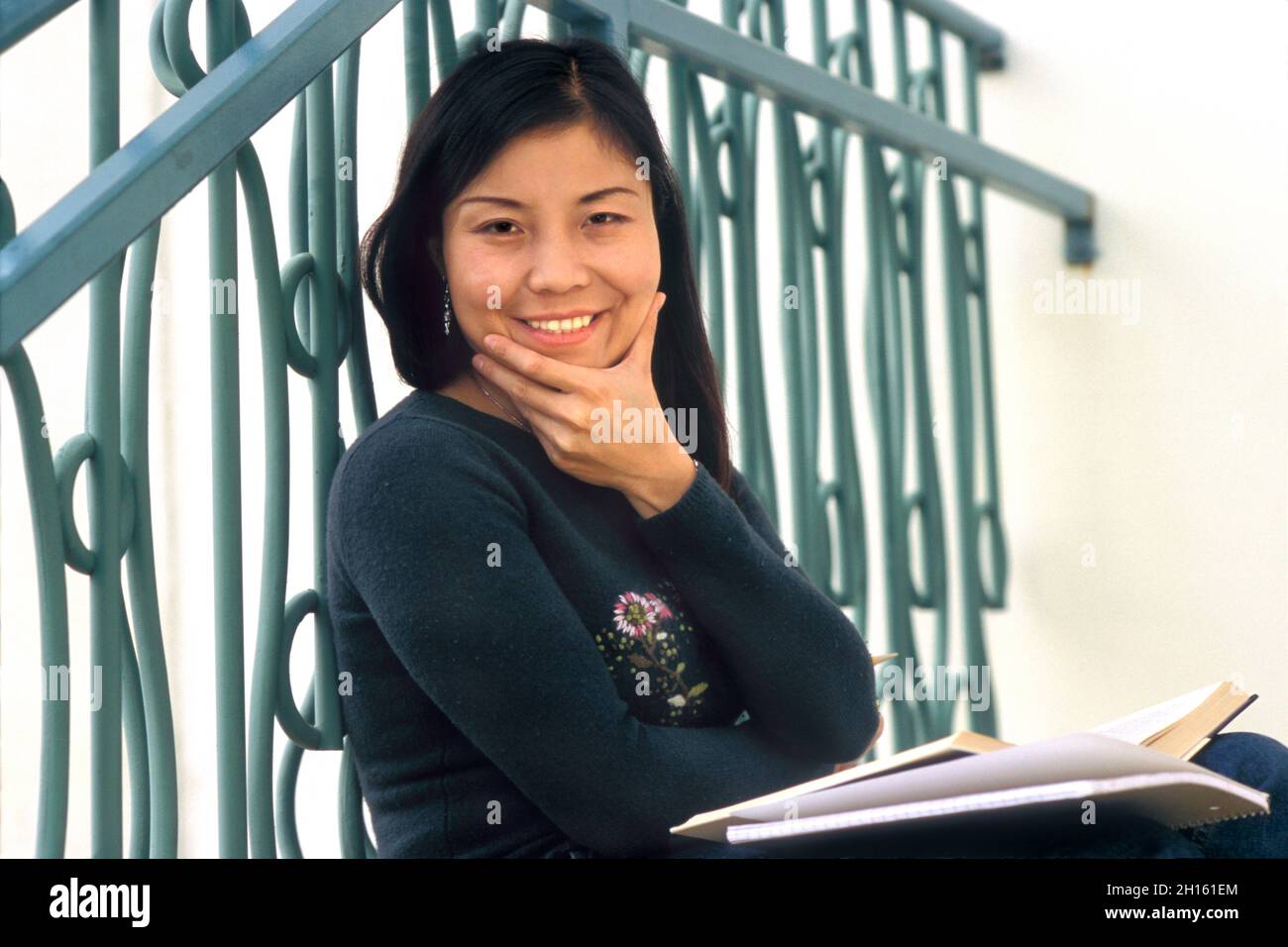 University student posing on campus hi-res stock photography and images ...