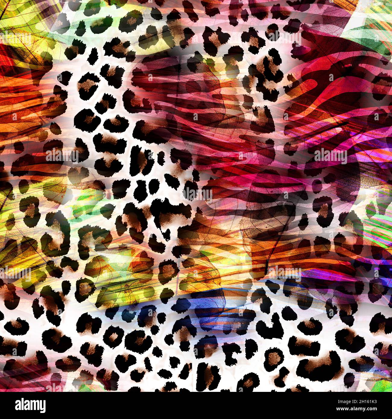 Fashionable print, abstract leopard skin with geometric shapes Stock ...