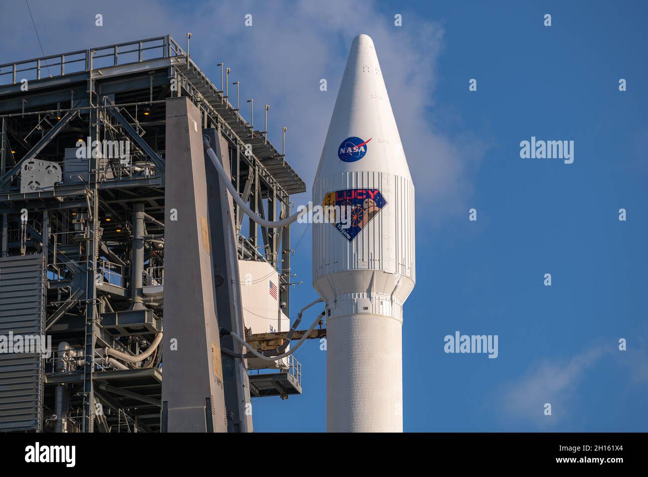 A United Launch Alliance Atlas V rocket stands upright on SLC-41 at ...