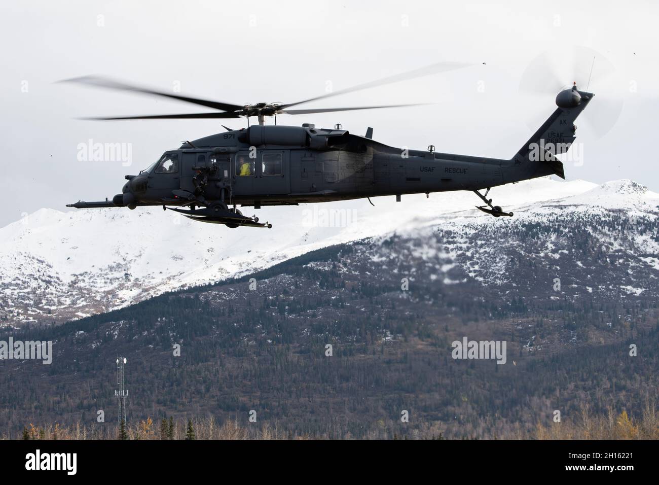 An Alaska Air National Guard HH-60G Pave Hawk helicopter operated by ...