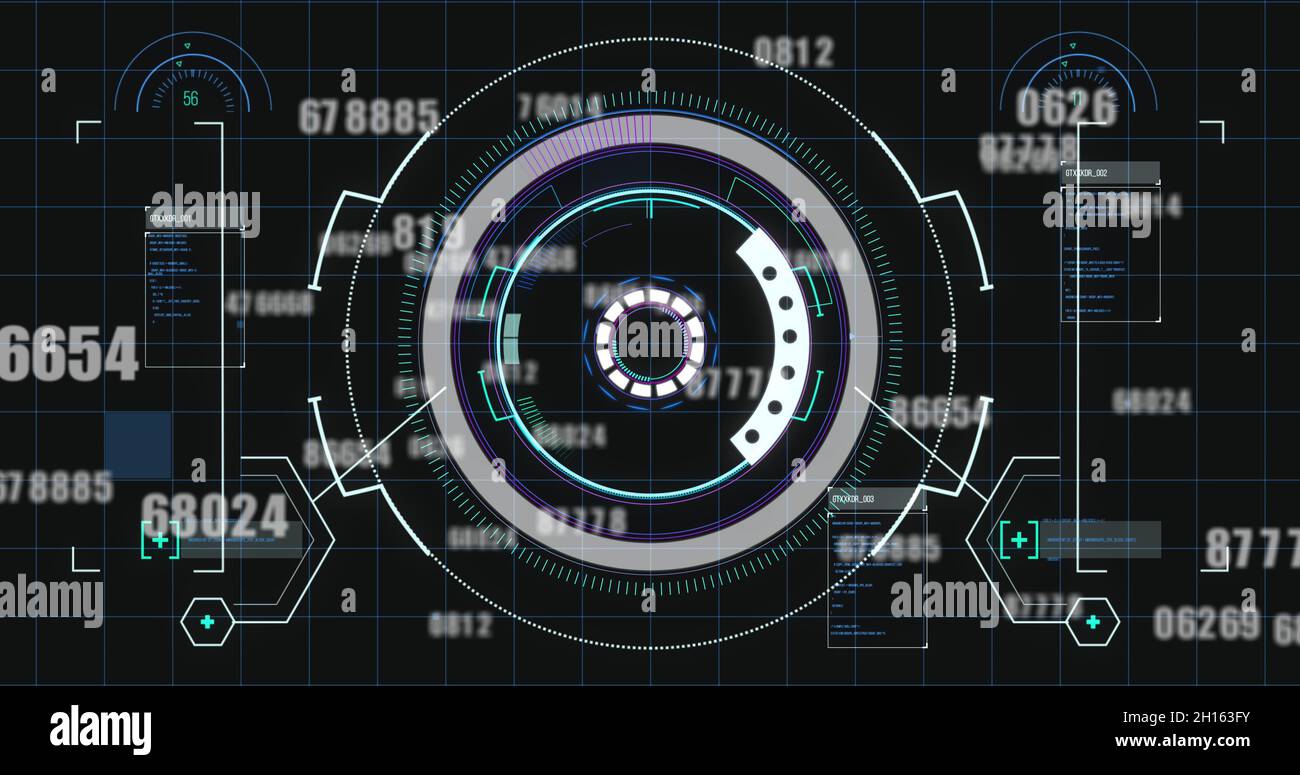 Image of numbers changing over scope scanning Stock Photo - Alamy