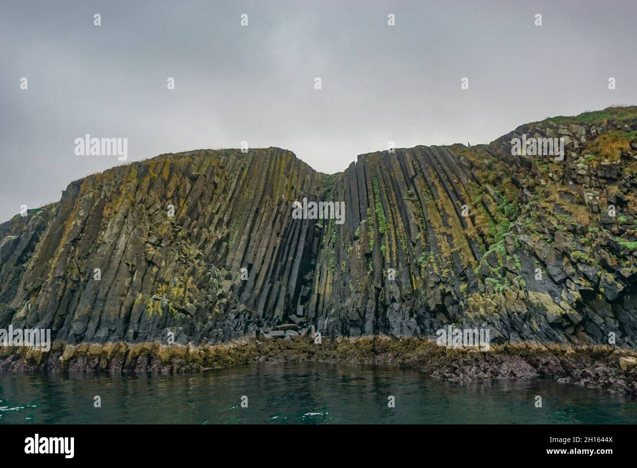 Stykkisholmur, Iceland: Columnar basalt rock formation of a small ...
