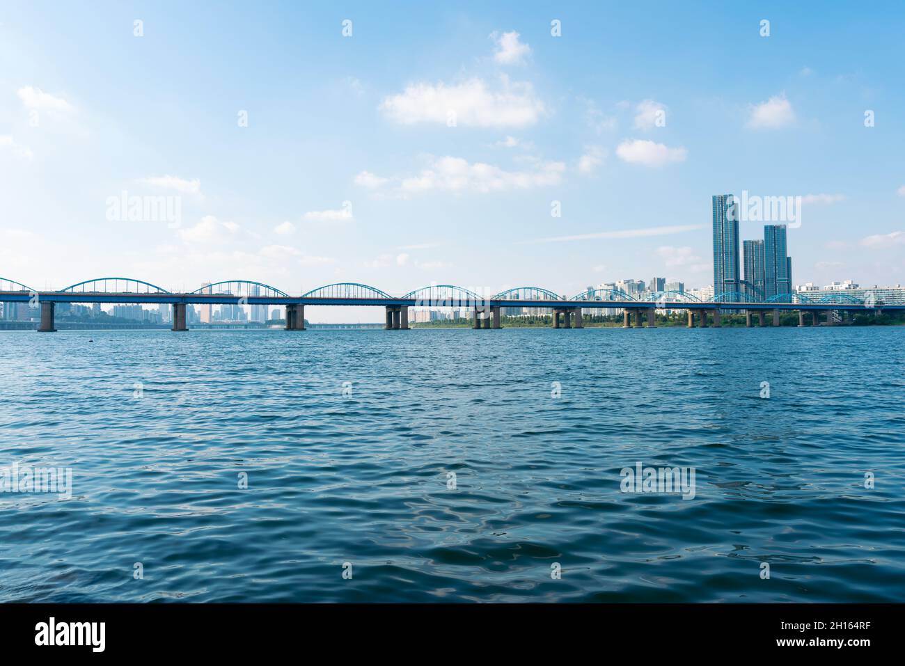 Dongjak Bridge and Banpo Han river park in Seoul, Korea Stock Photo - Alamy