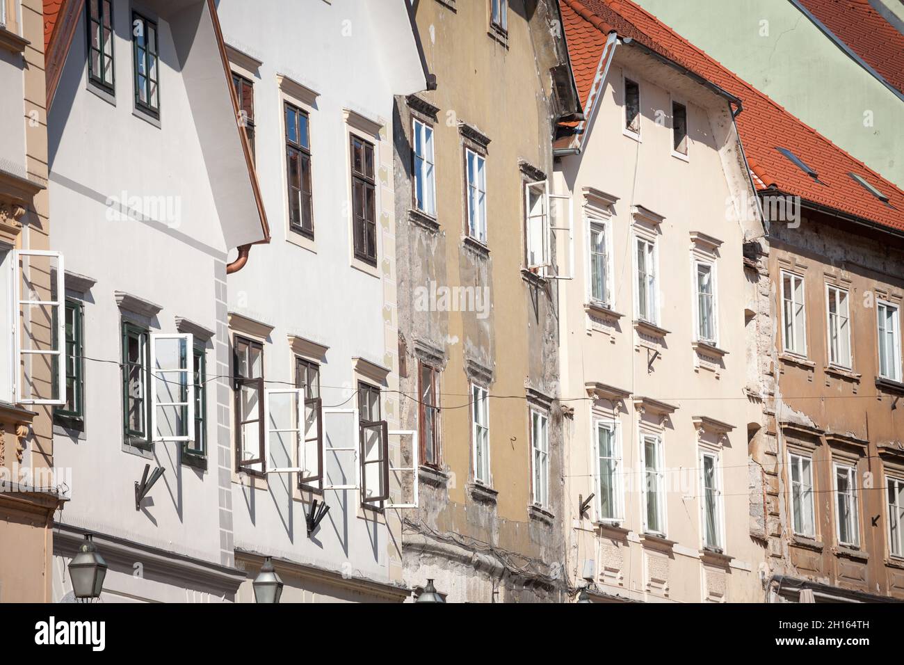 Typical medieval and austro hungarian Facades of non renovated old ...