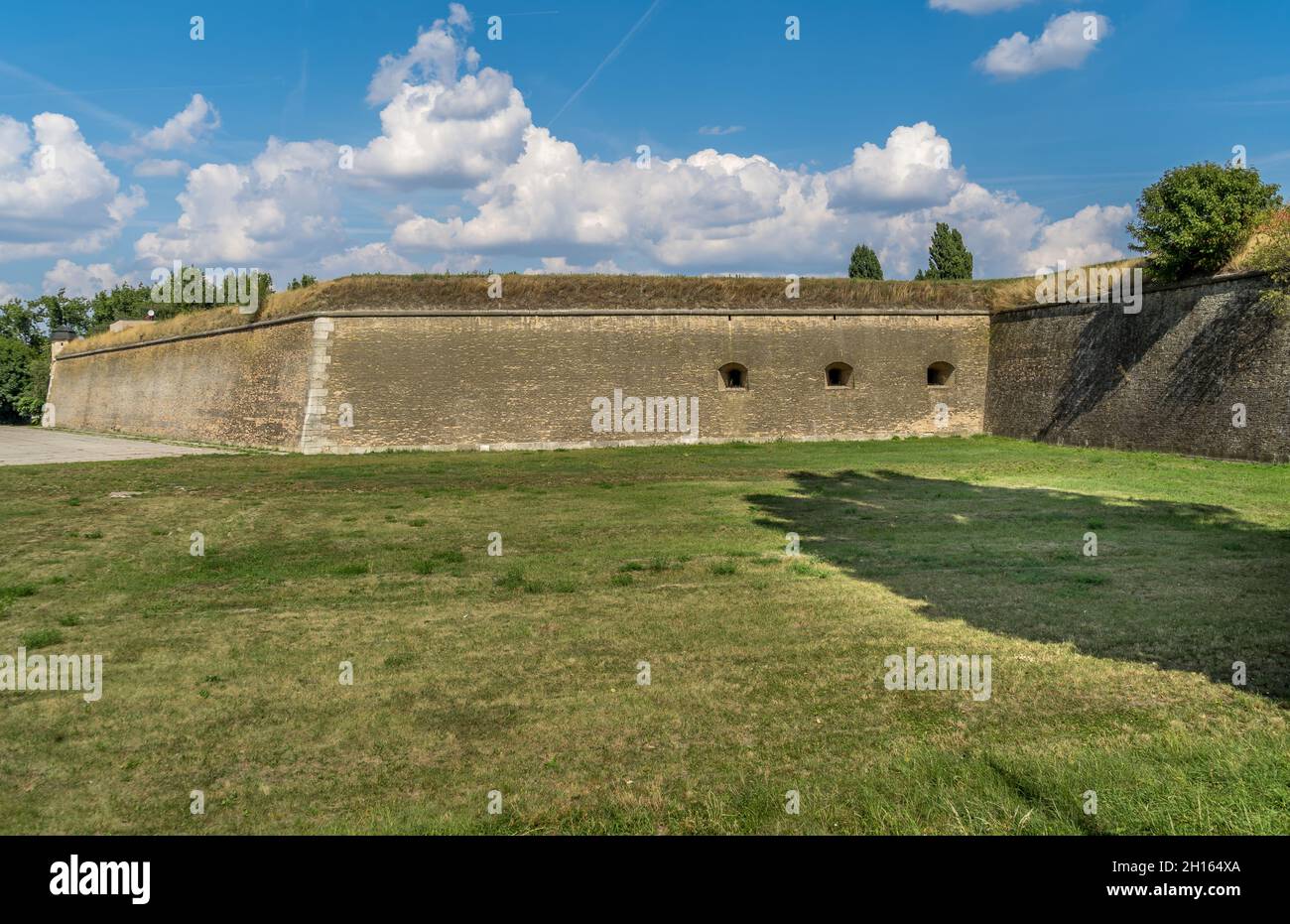 Aerial view of the fortifications surrounding Komarno Slovakia the ...