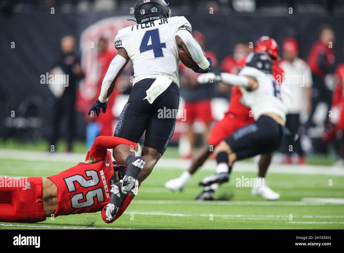 October 16, 2021: Utah State Aggies running back Calvin Tyler Jr. (4 ...