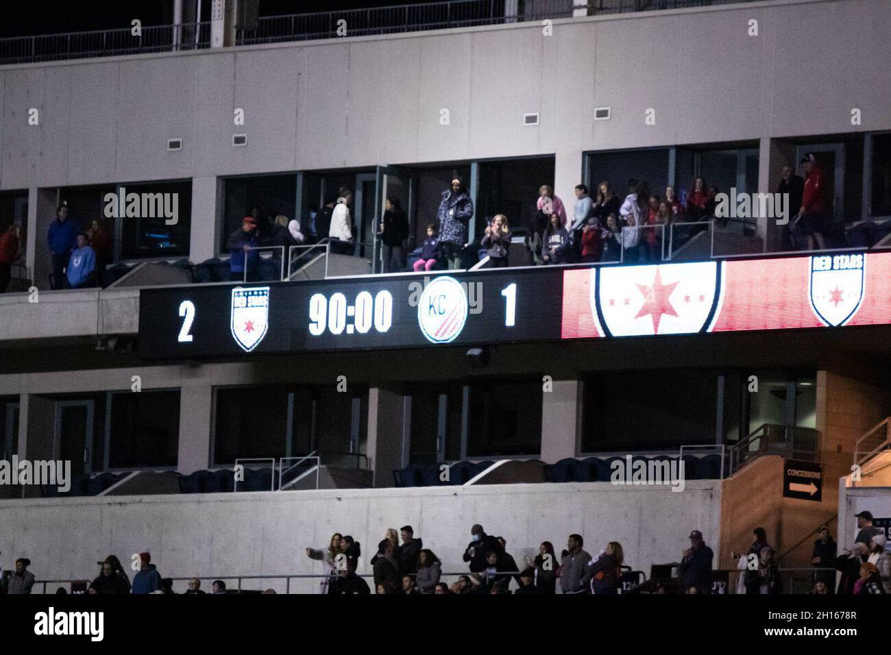 Final score between the Chicago Red Stars (2) and Kansas City NWSL (1 ...