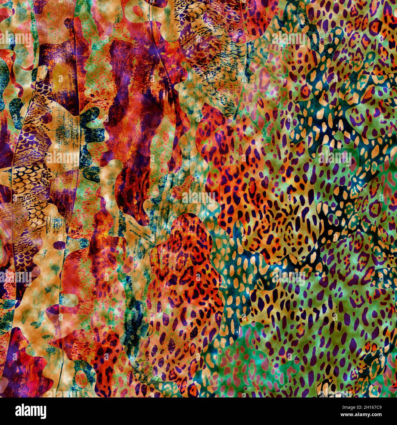 Colorful Pattern Study, Leopard, Zebra, Camouflage and Dress Designs. Textile, Fabric, Pillow ...
