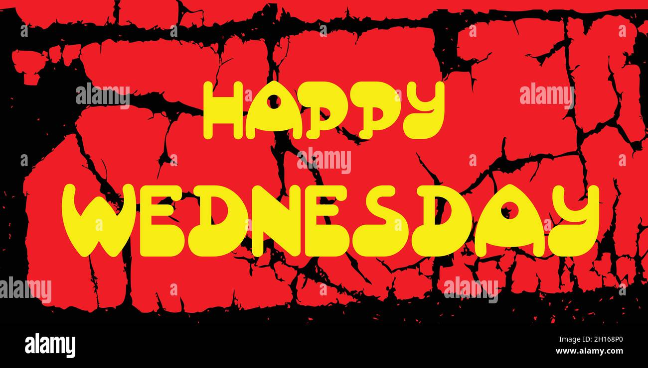 Decorative Happy Wednesday Vector design. Creative Typography design ...