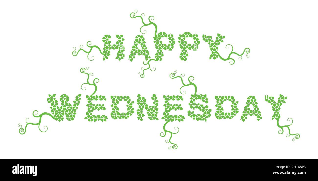 Decorative Happy Wednesday Vector design. Creative Typography design ...