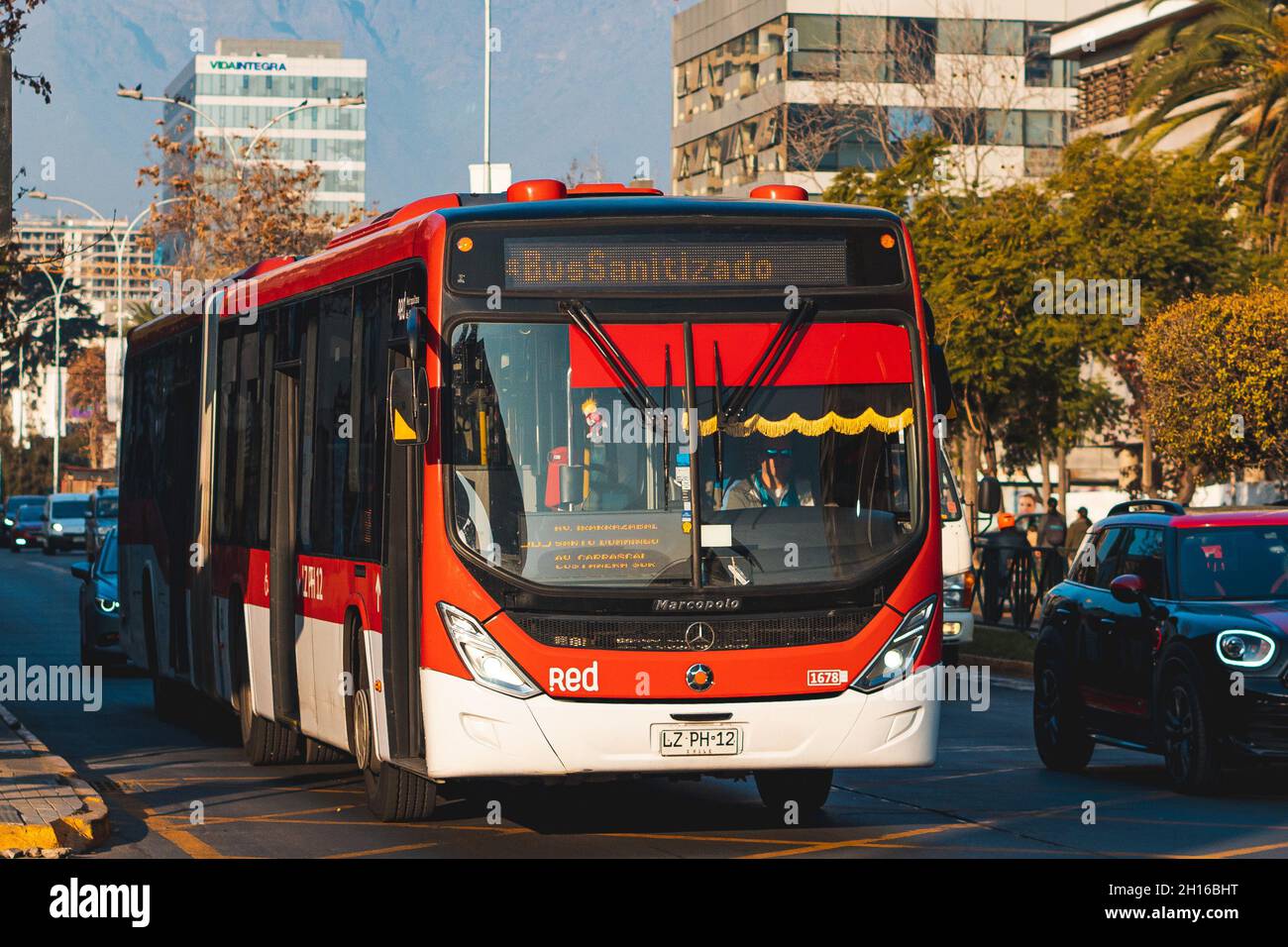Santiago, Chile - July 2021: A Transantiago / Red Metropolitana de ...