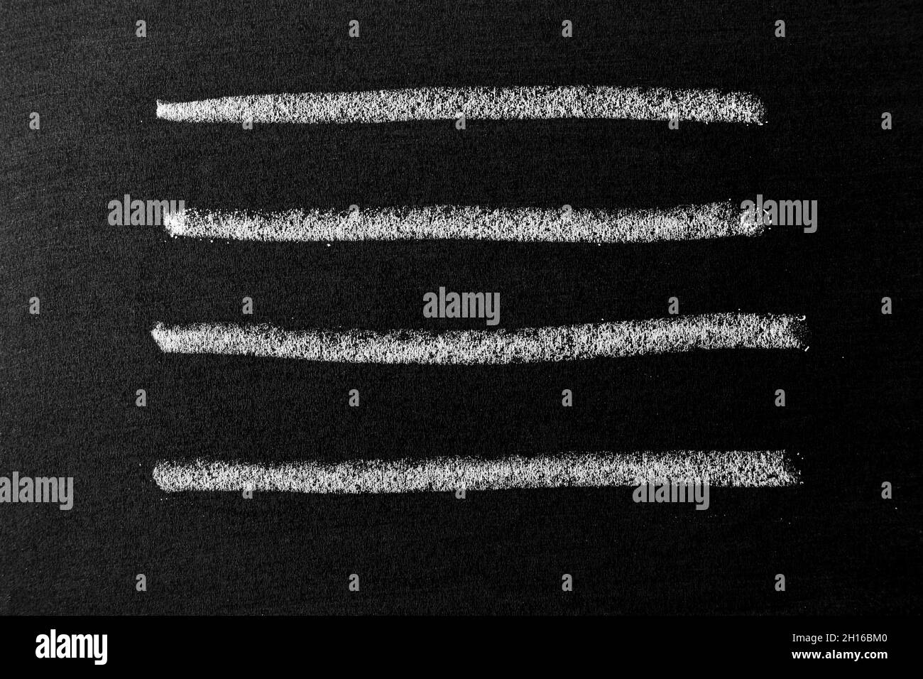 White color chalk hand drawing in set of line or square shape on ...