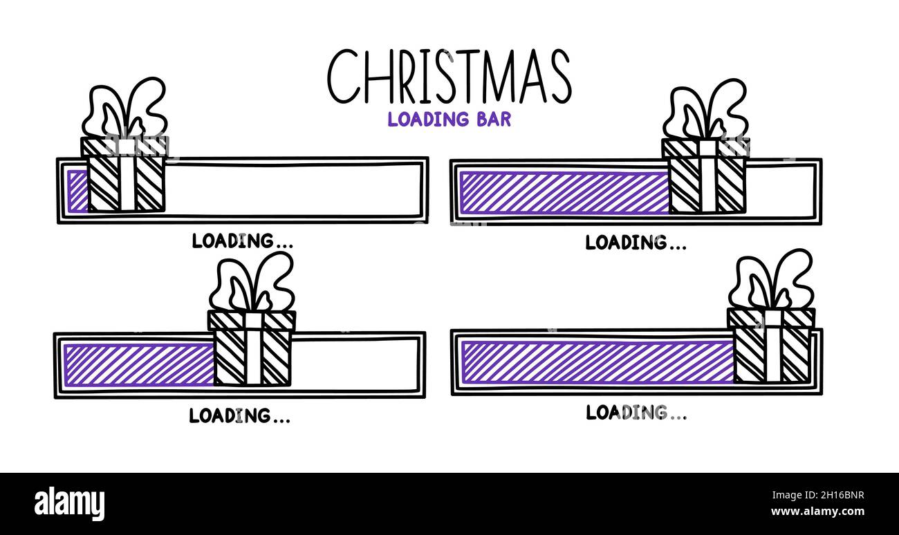 Christmas 2022 progress loading bar. Infographics design element with ...