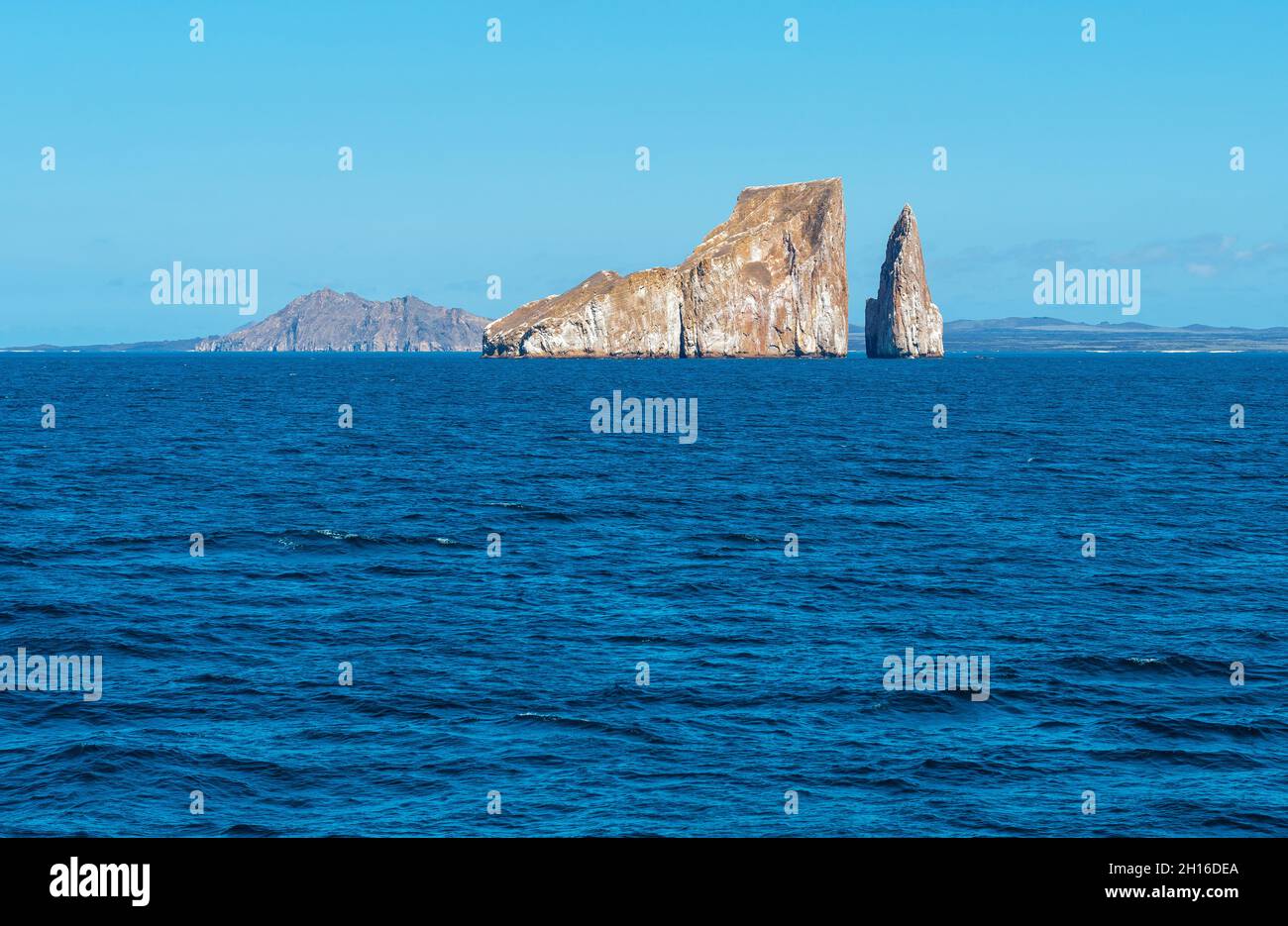 Kicker Rock Galapagos rock formation in Pacific Ocean by San Cristobal ...