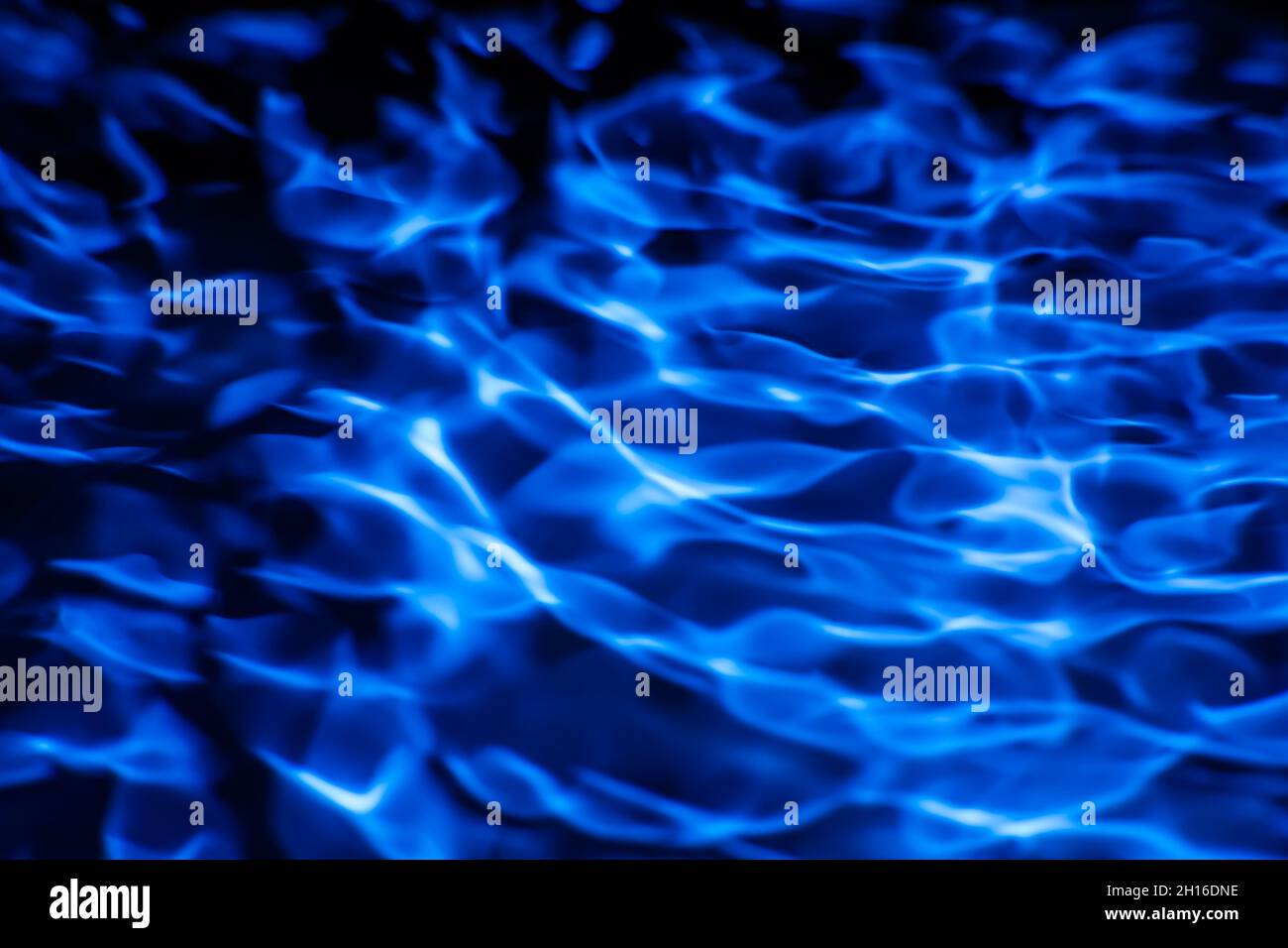 Sound waves in the visible blue color in the dark Stock Photo - Alamy
