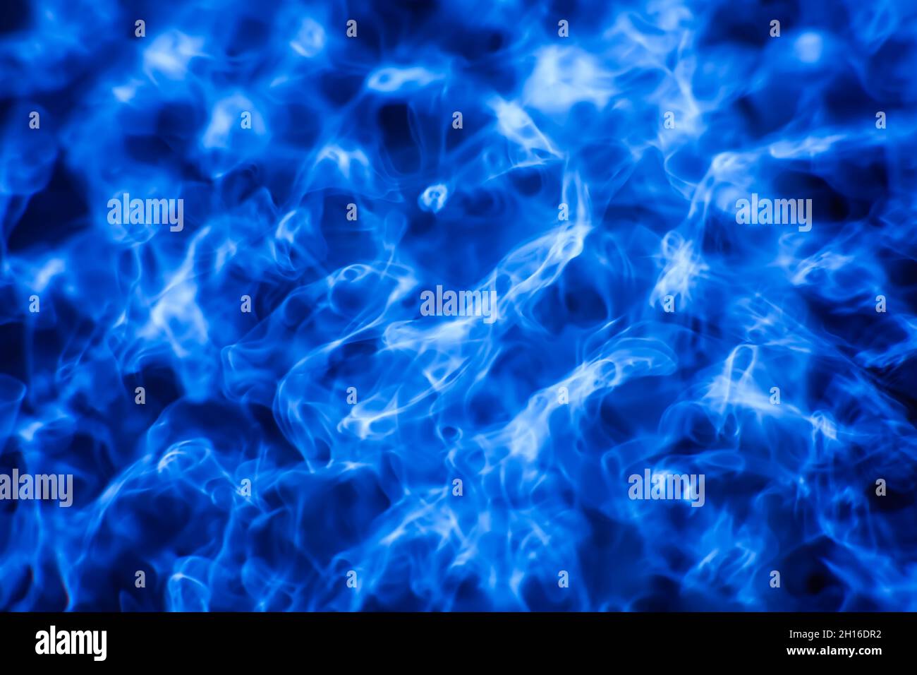 Sound waves in the visible blue color in the dark Stock Photo - Alamy