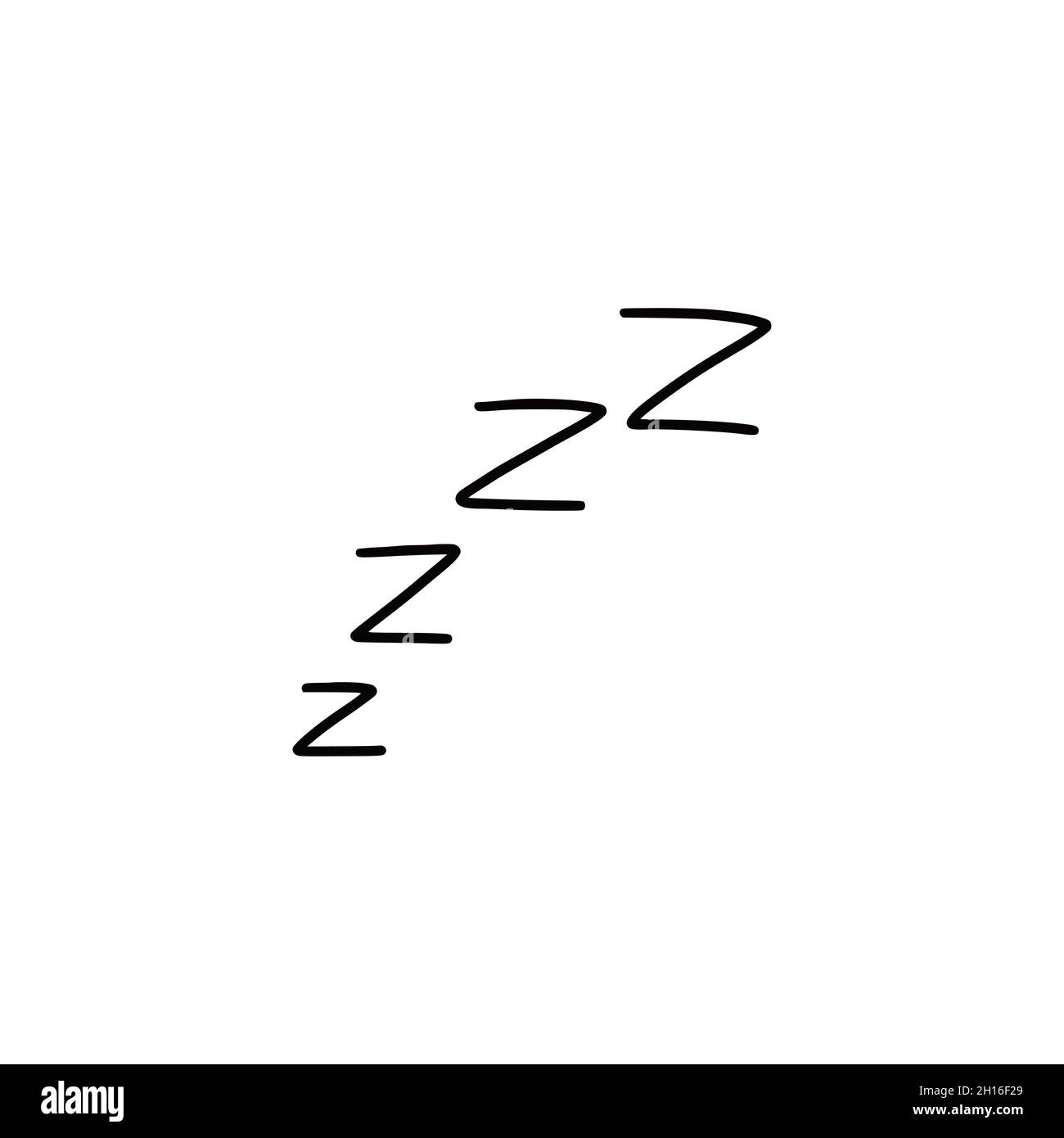 Sleep zzzz doodle symbol set. Sleepy dream icon. Doodle comic sketch ...