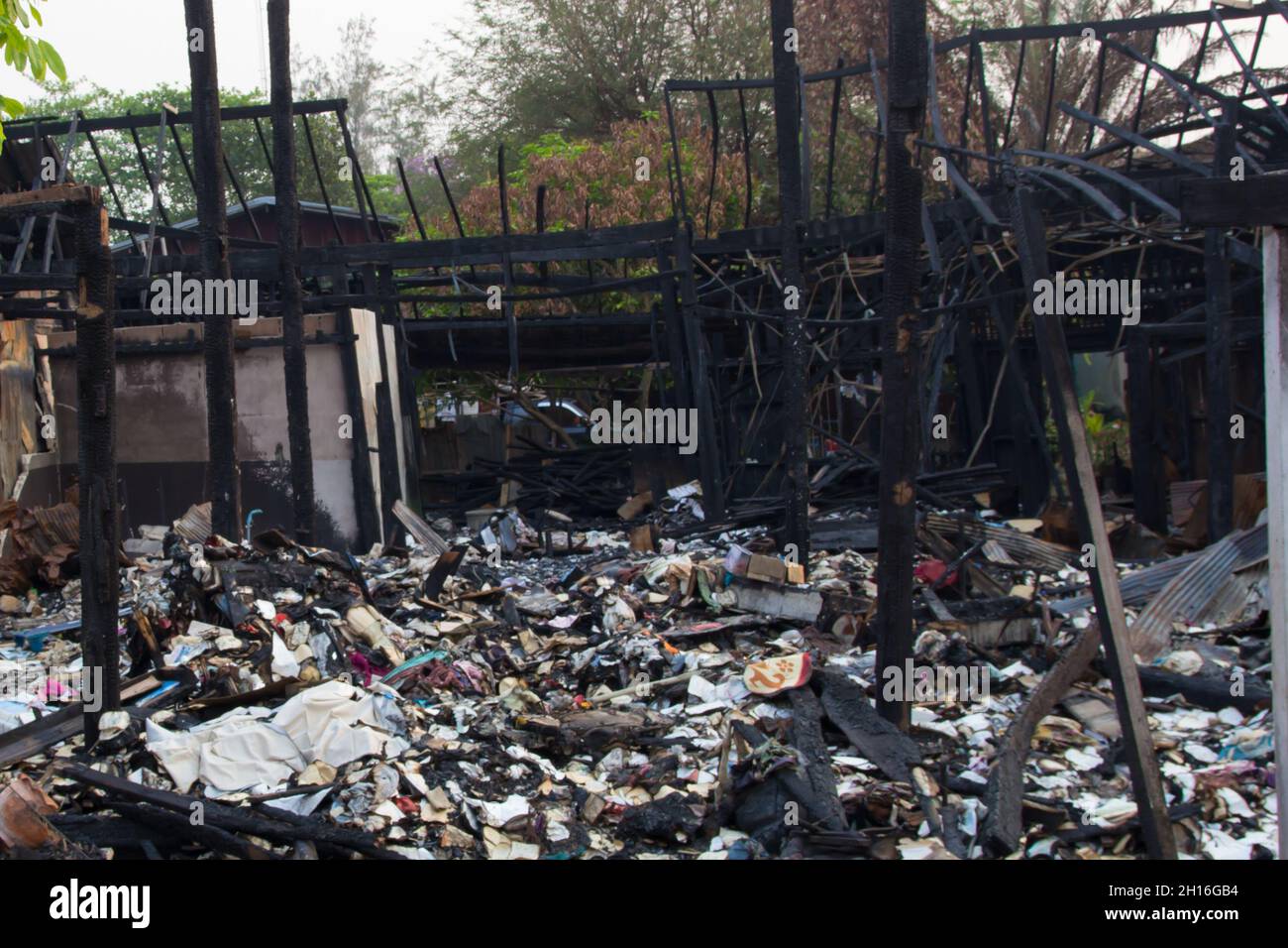 House on fire, the house was on fire Stock Photo - Alamy