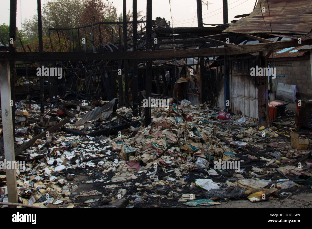 House on fire, the house was on fire Stock Photo - Alamy