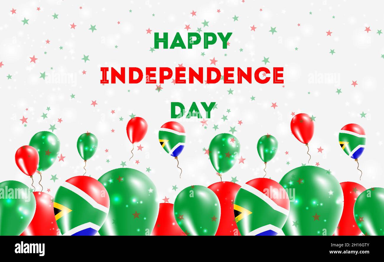 South Africa Independence Day Patriotic Design. Balloons in South ...