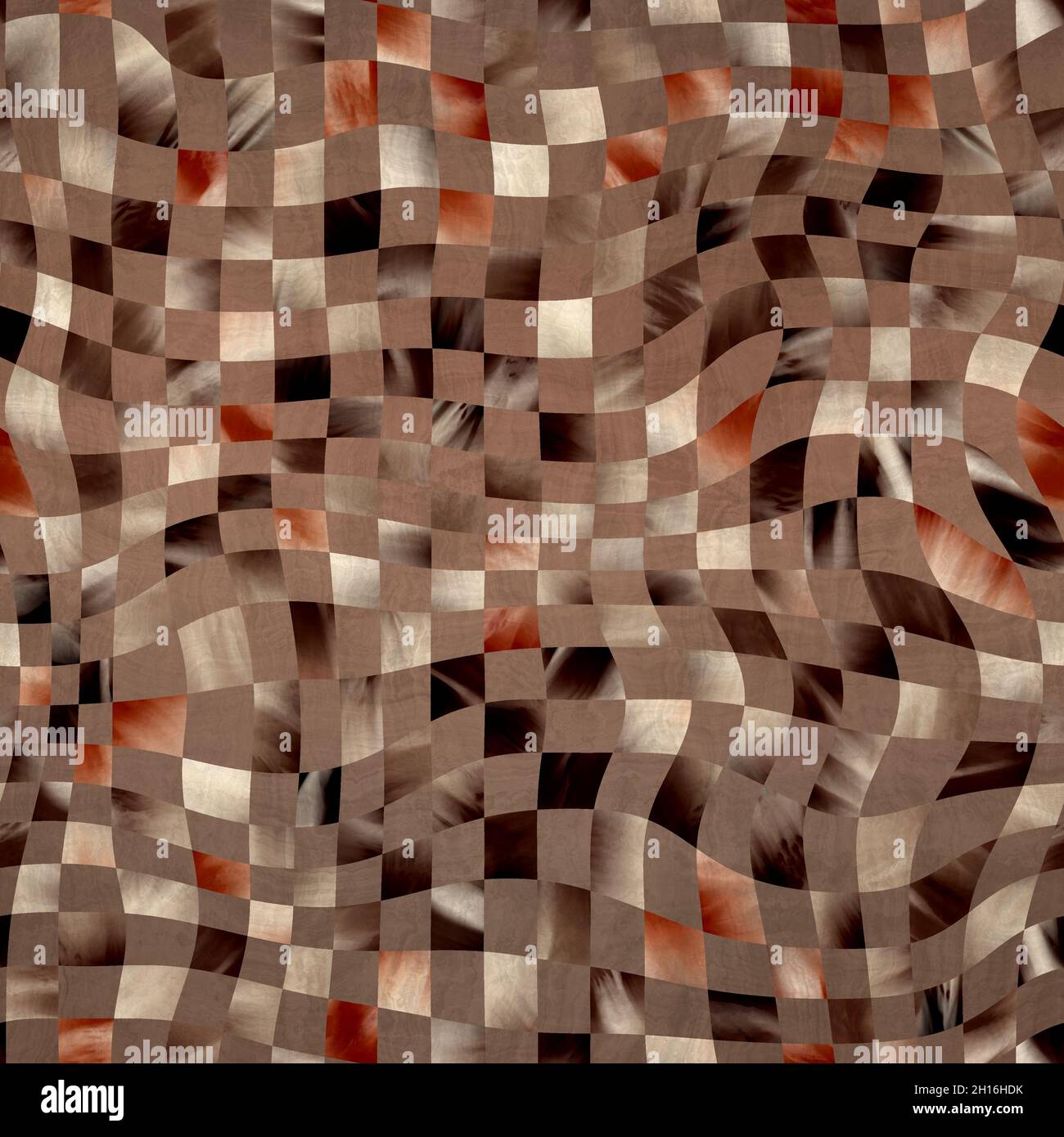 Seamless abstract wavy distorted check pattern for print Stock Photo ...